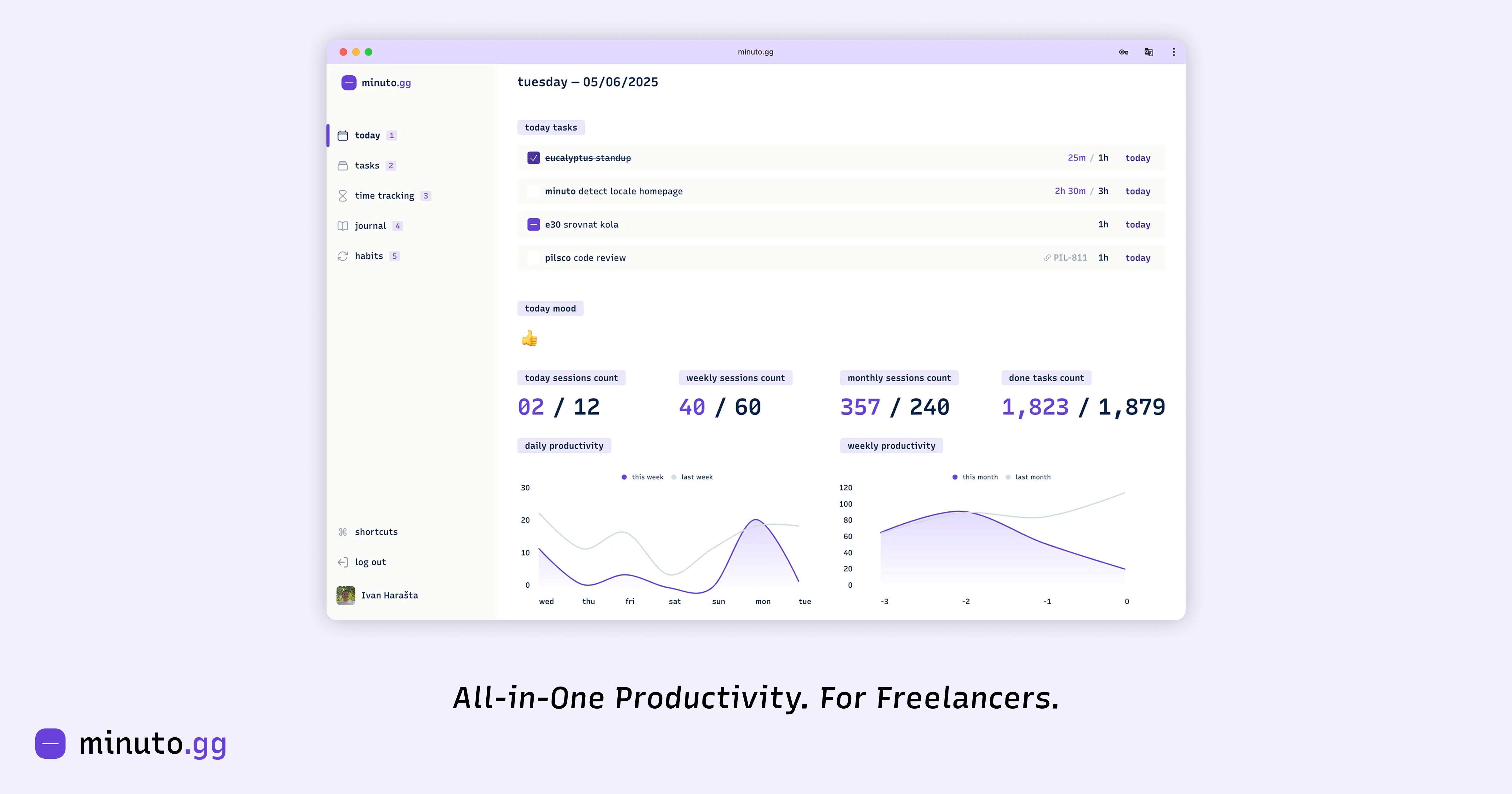 minuto.gg — All-in-One Productivity. For Freelancers.